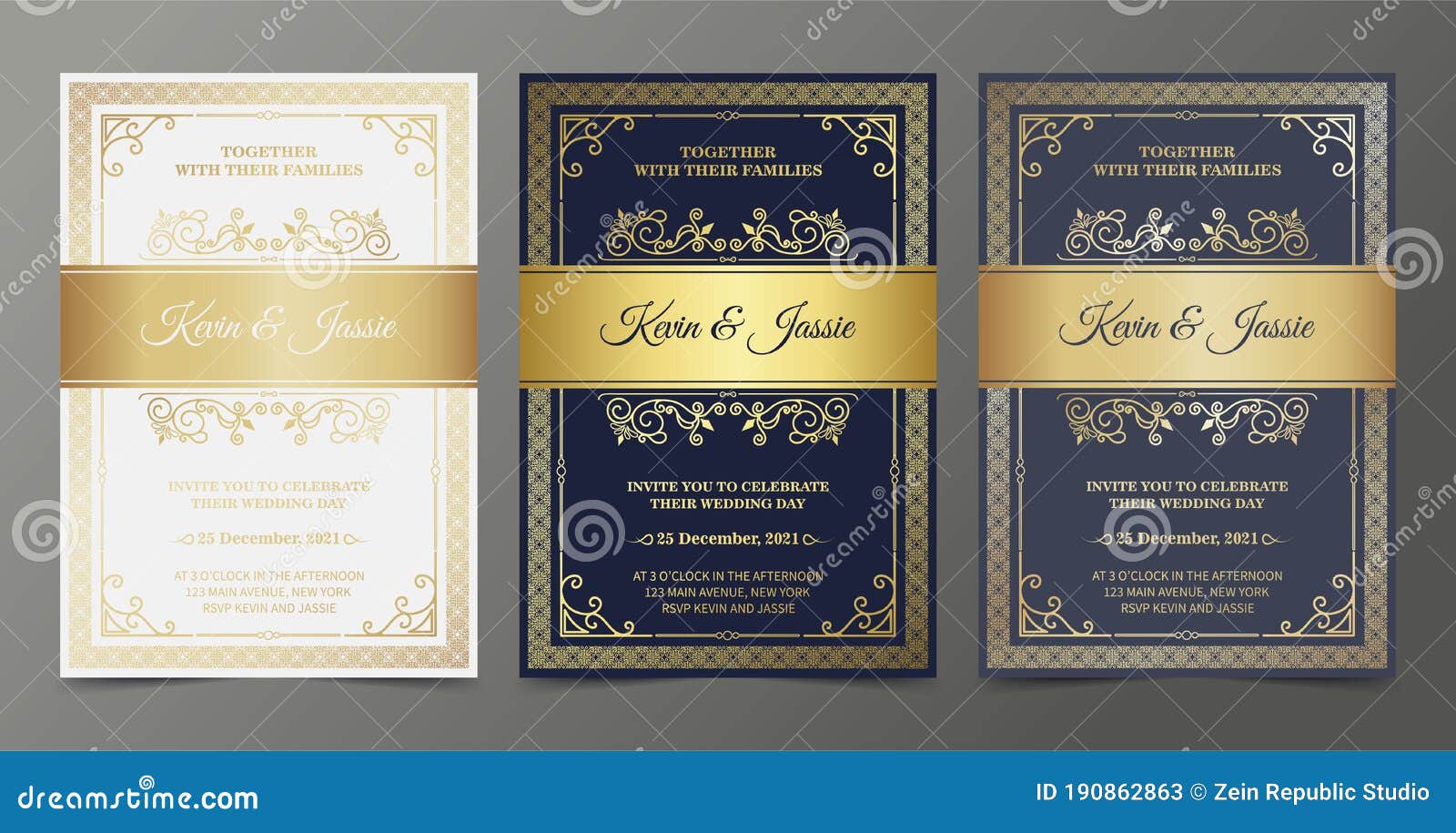Luxury Invitation Card Vector Design Vintage Style Stock Image - Image ...