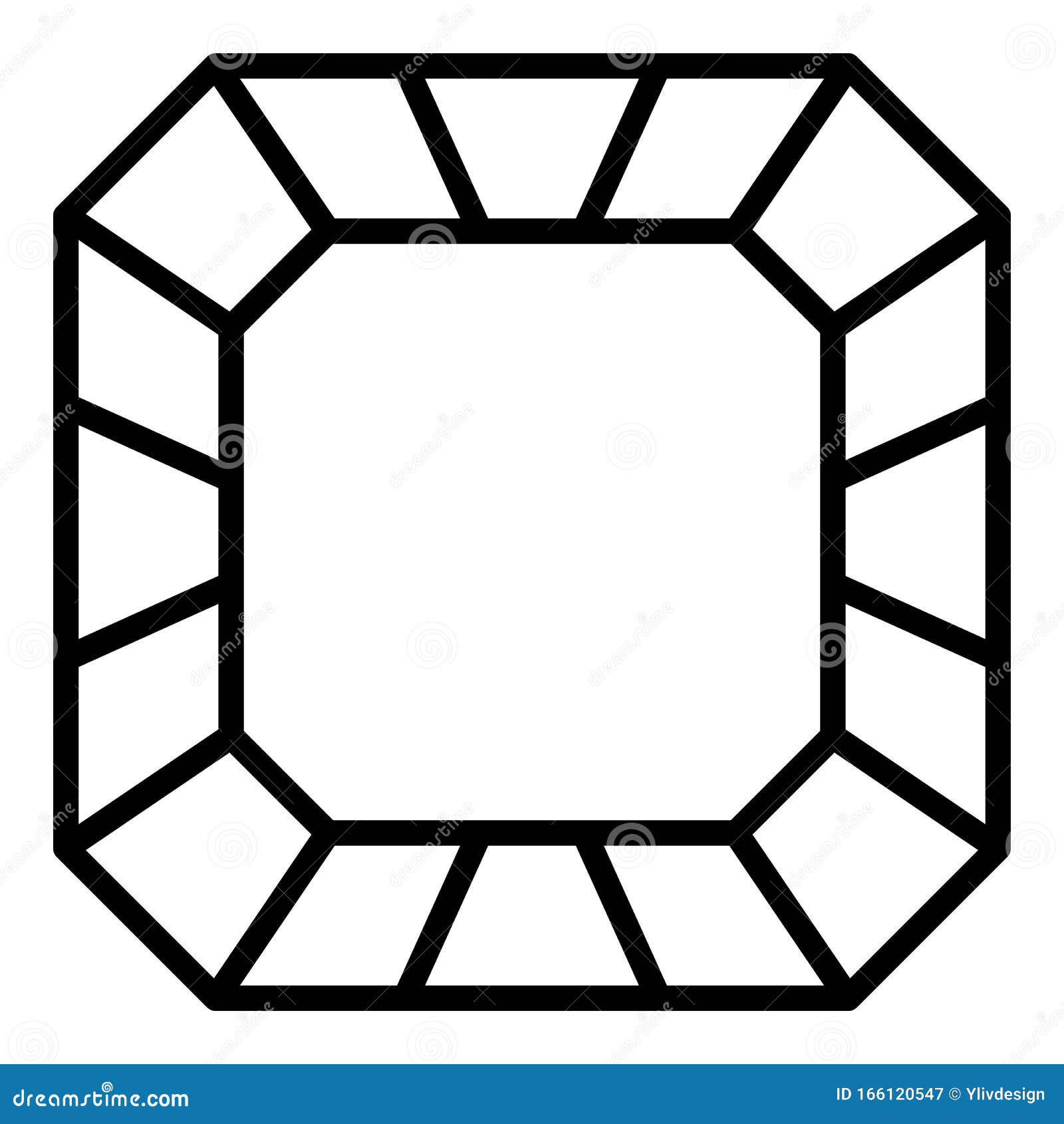 Luxury Jewel Icon, Outline Style Stock Vector - Illustration of black ...