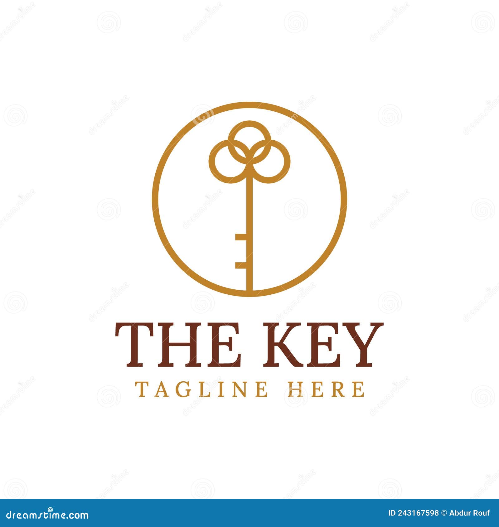 Luxury key logo design stock vector. Illustration of building - 243167598
