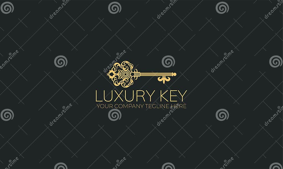 Creative Luxury Key Logo Design Stock Vector - Illustration of sign ...
