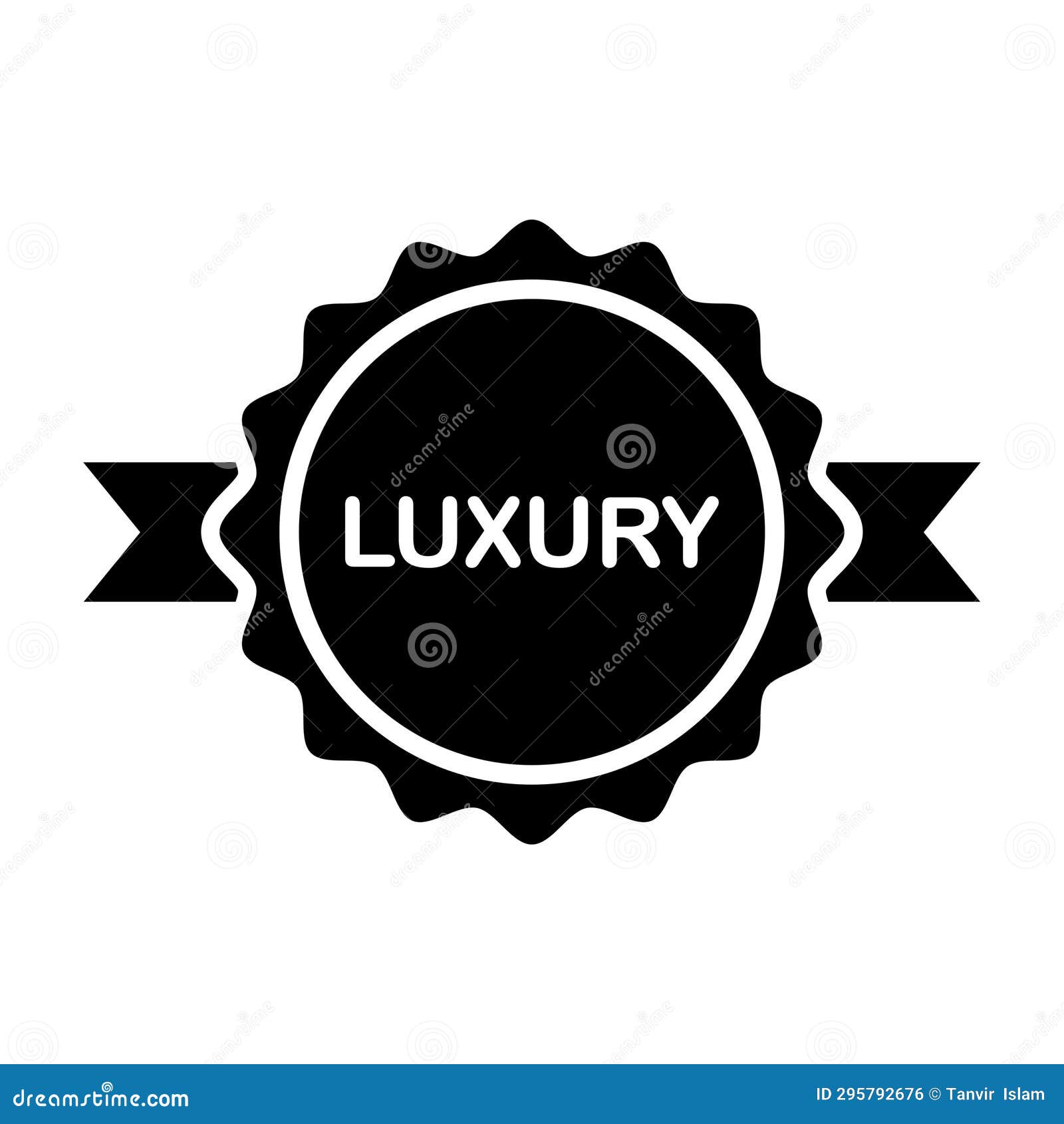 Luxury Label Icon stock vector. Illustration of meticulously - 295792676