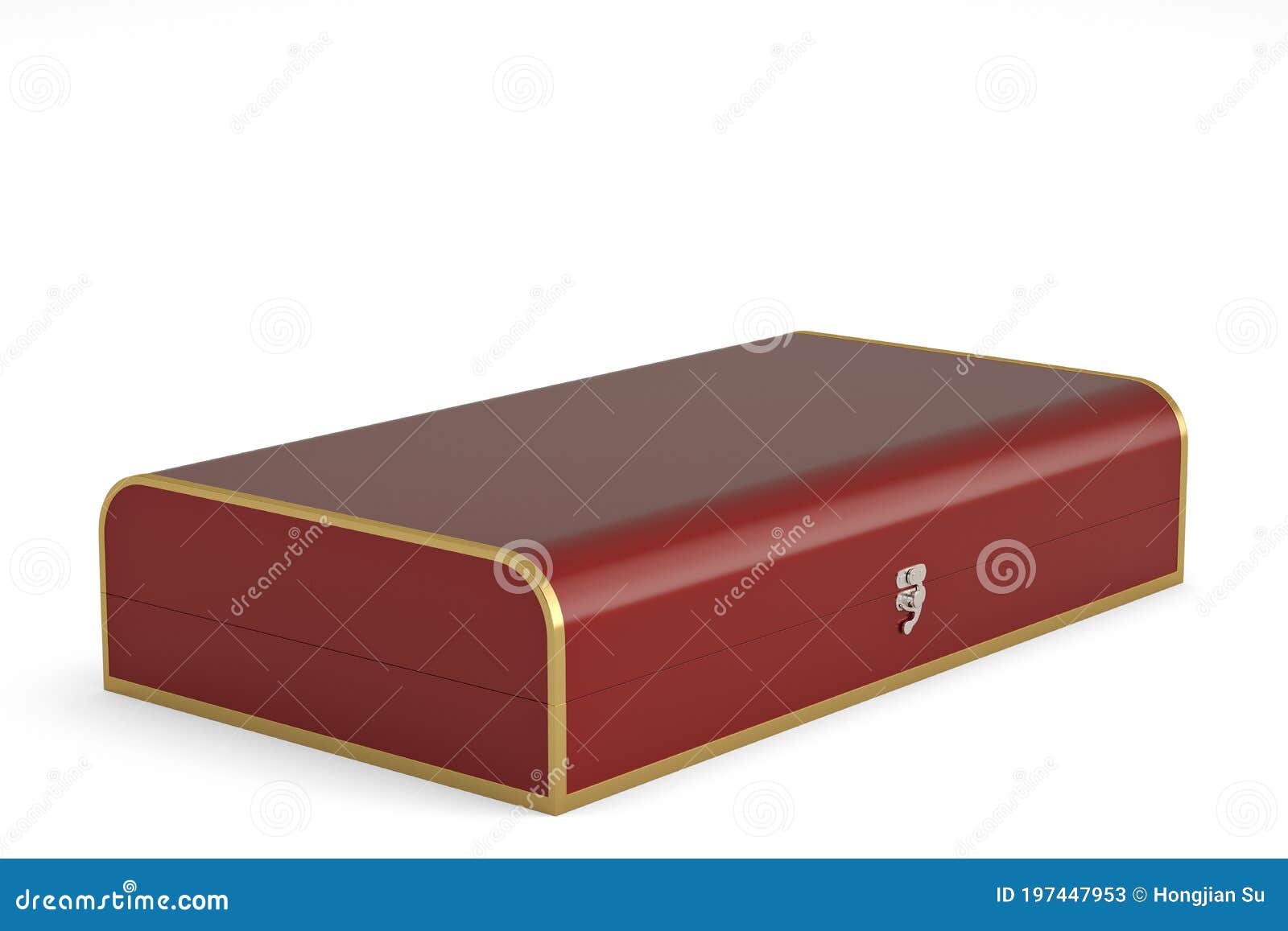 Luxury Lacquerware Box Isolated on White Background, 3D Render. 3D ...