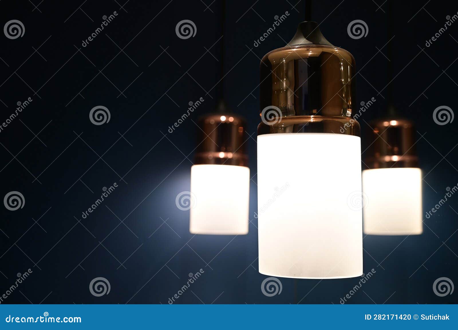 Close Up Luxury Lamp Hanging on Room, Interior Design Stock Photo ...