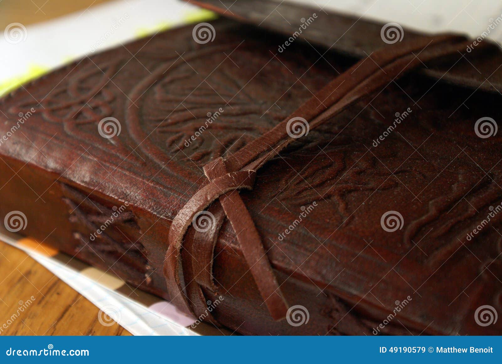 Luxury Leather Notebook stock image. Image of brown, decoration - 49190579