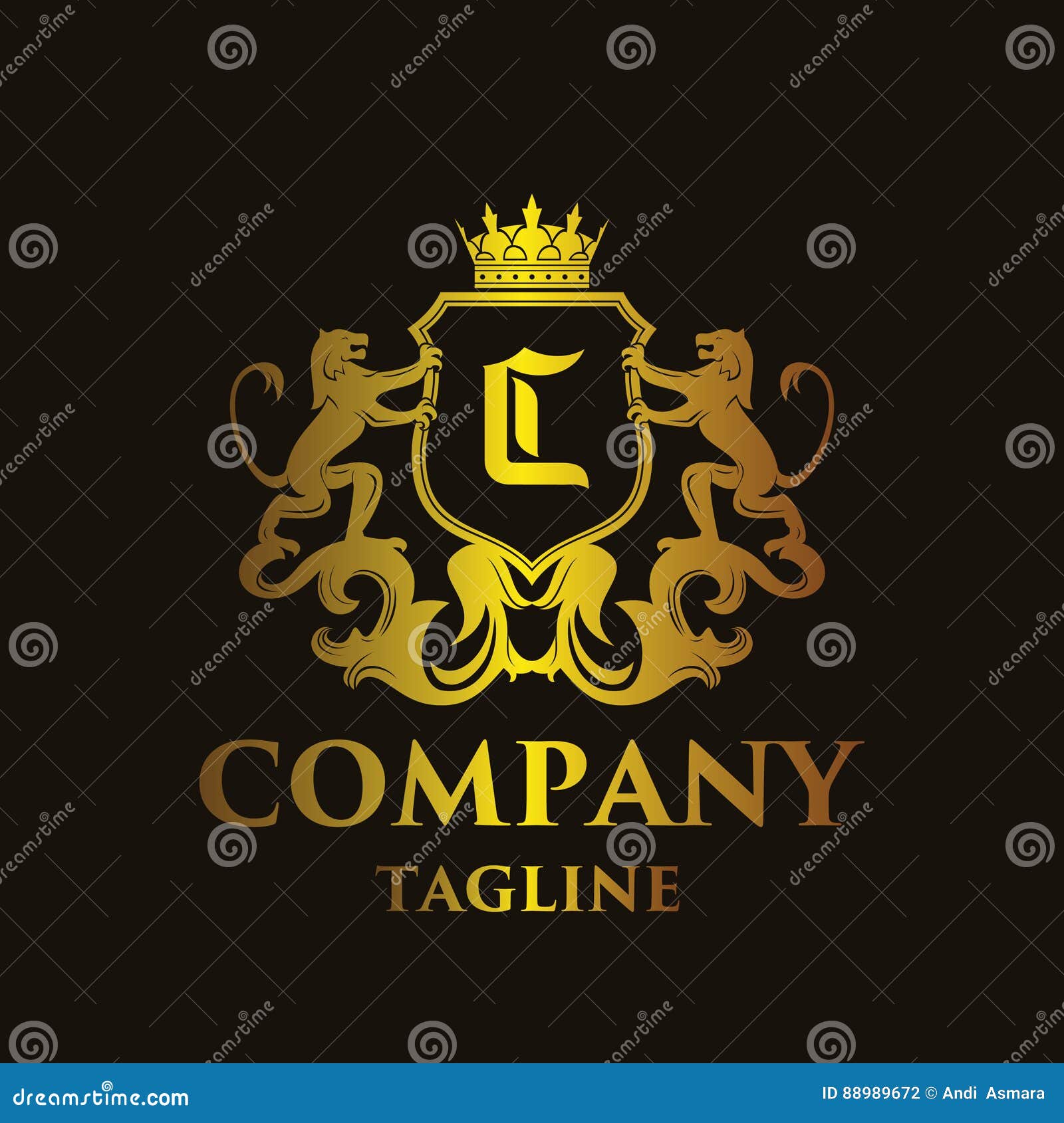 Luxury Letter `C` Logo stock vector. Illustration of elegant - 88989672