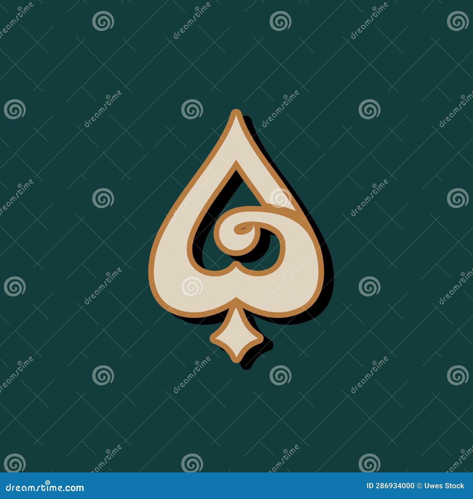 Spade Letter S Logo Design Vector | CartoonDealer.com #334511204