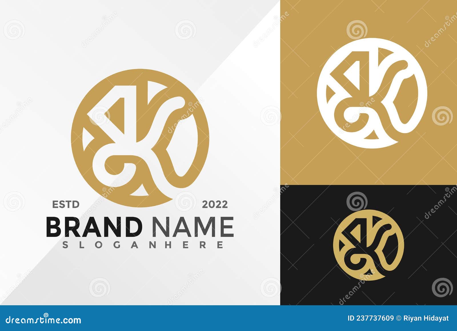 Luxury Letter K Brand Identity Logo Design Vector Illustration Template ...