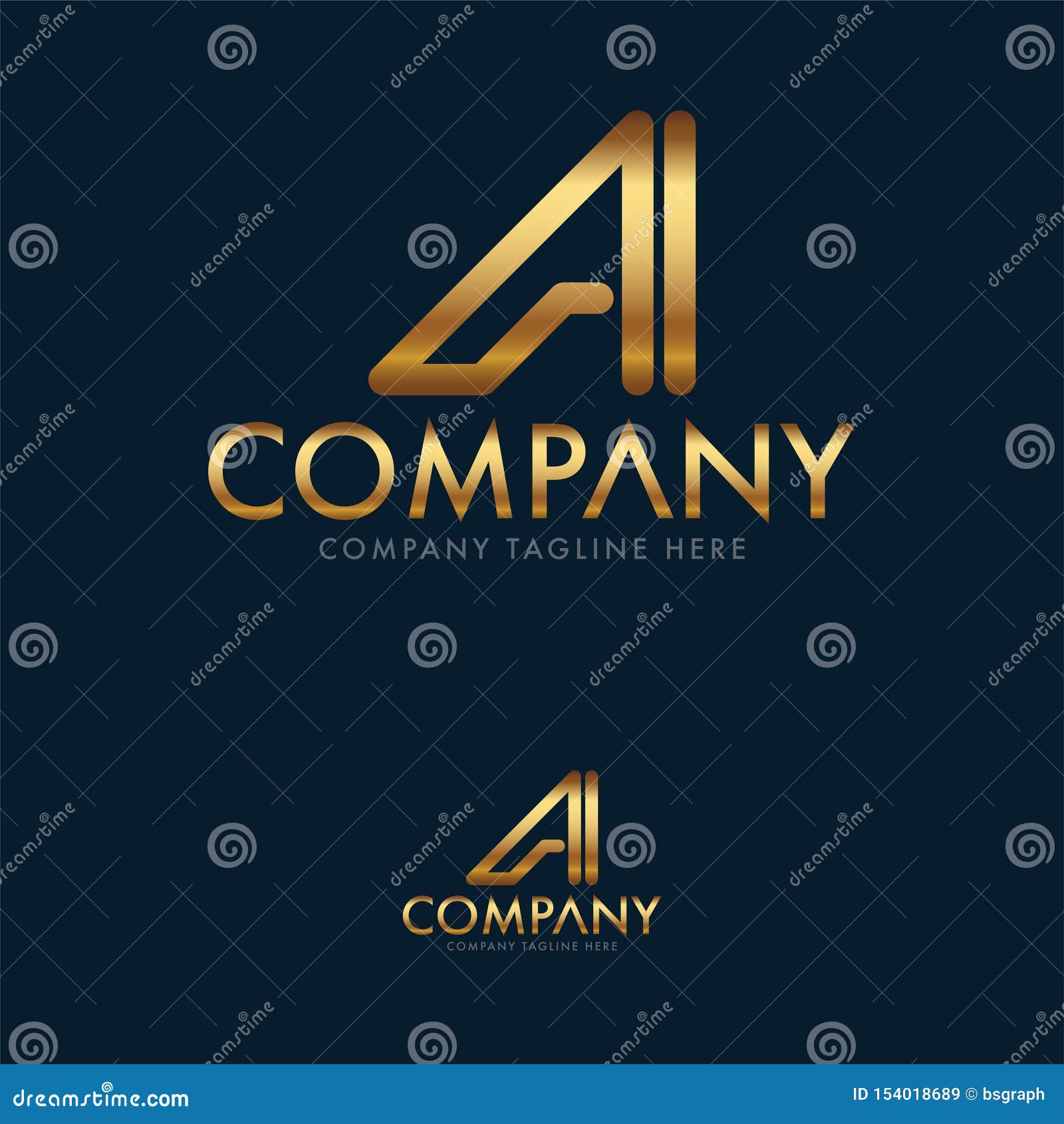 Luxury Letter a Logo Design Template Stock Illustration - Illustration ...