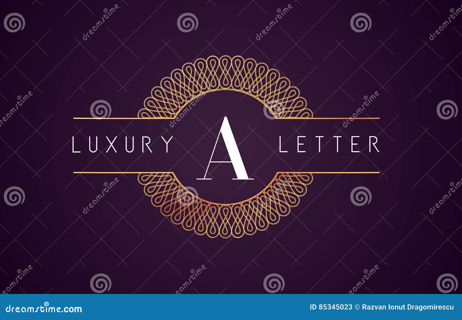 A Luxury Letter Logo. Golden Royal Design Stock Vector - Illustration ...