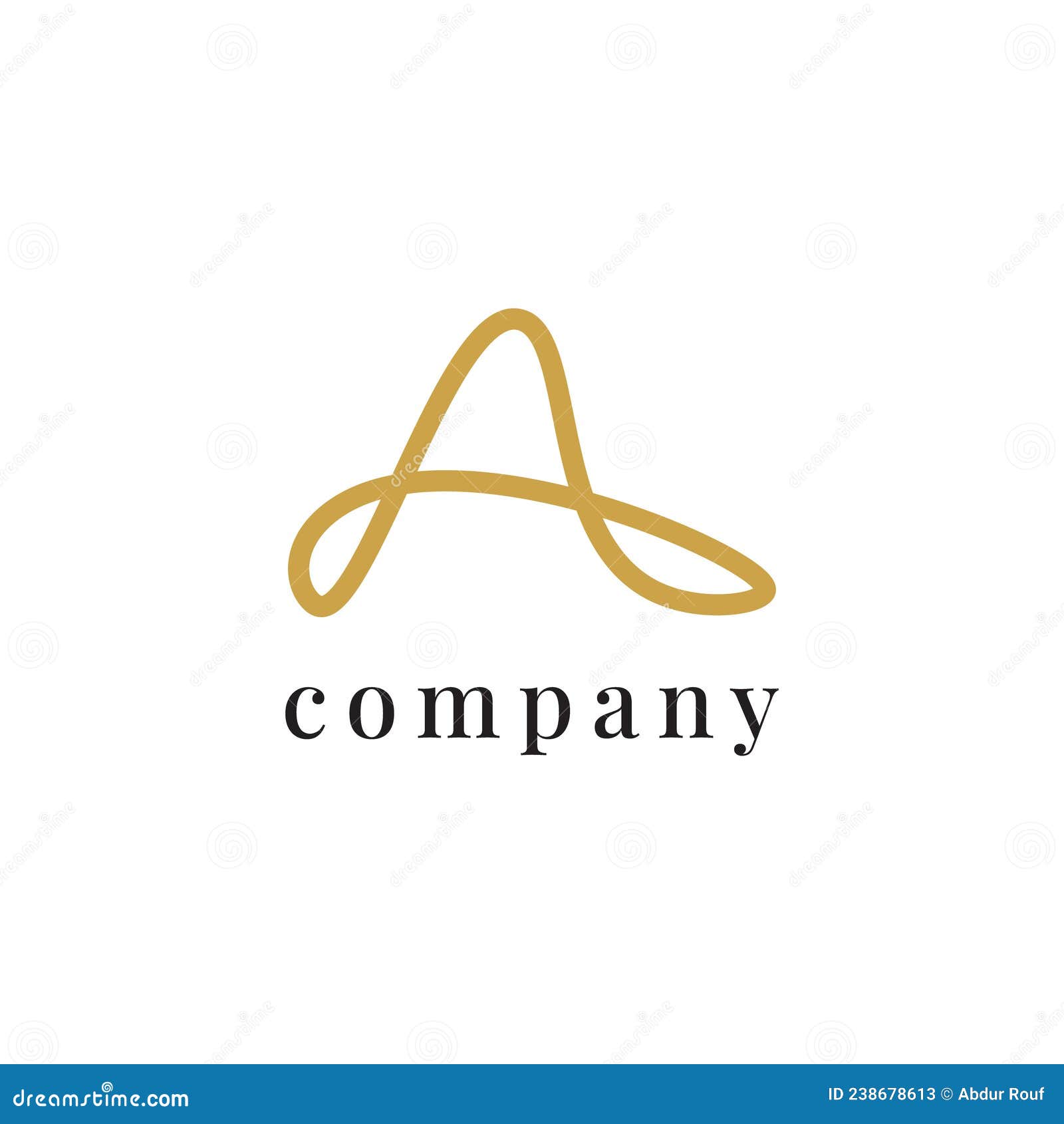 Luxury Letter a Line Logo Design Stock Vector - Illustration of ...