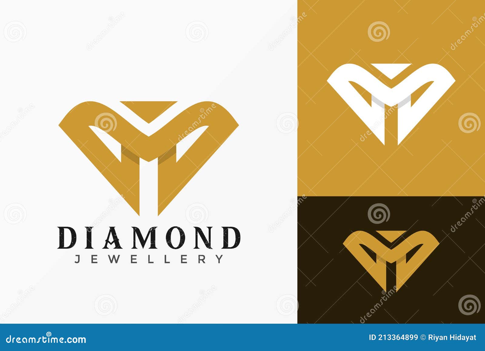 Luxury Letter M Diamond Logo Vector Design. Abstract Emblem, Designs ...