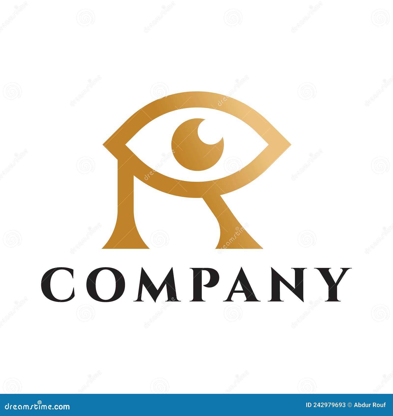 Luxury Letter R Eye Logo Design Stock Vector - Illustration of font ...