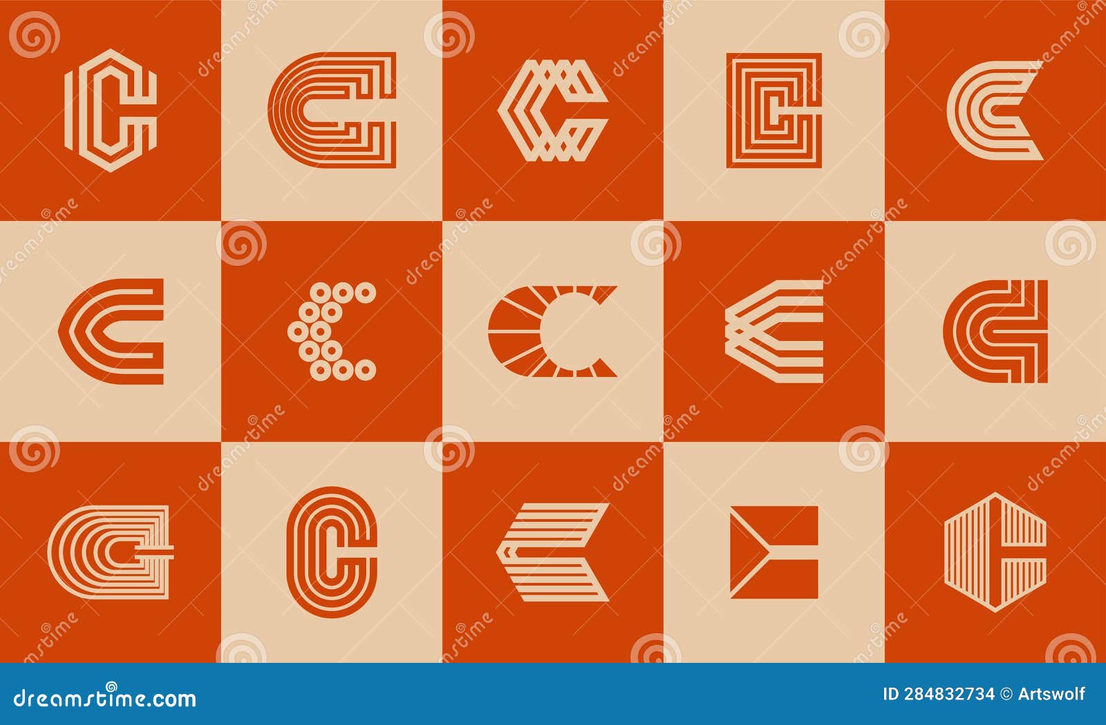 Luxury Line Abstract Monogram Letter C Logo Icon. Company Initial C ...