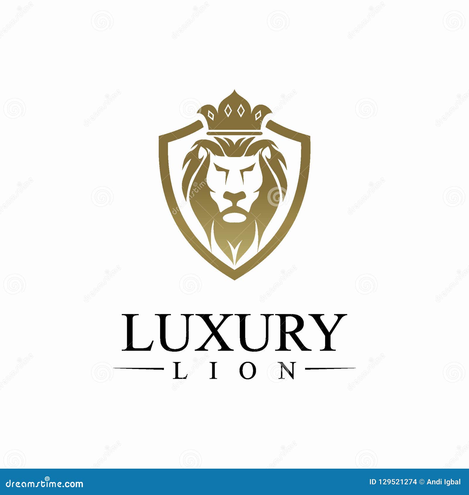 Luxury Lion Head Logo Design Concept Stock Illustration - Illustration ...