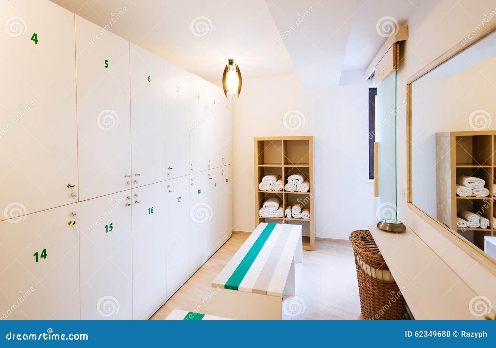 Luxury locker room stock photo. Image of clean, sport - 62349680