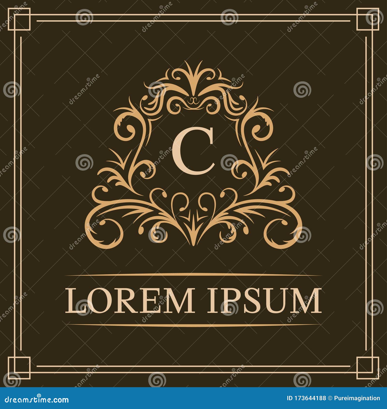 Luxury Logo Template, Letter C Logo Design, Vector Illustration Stock ...