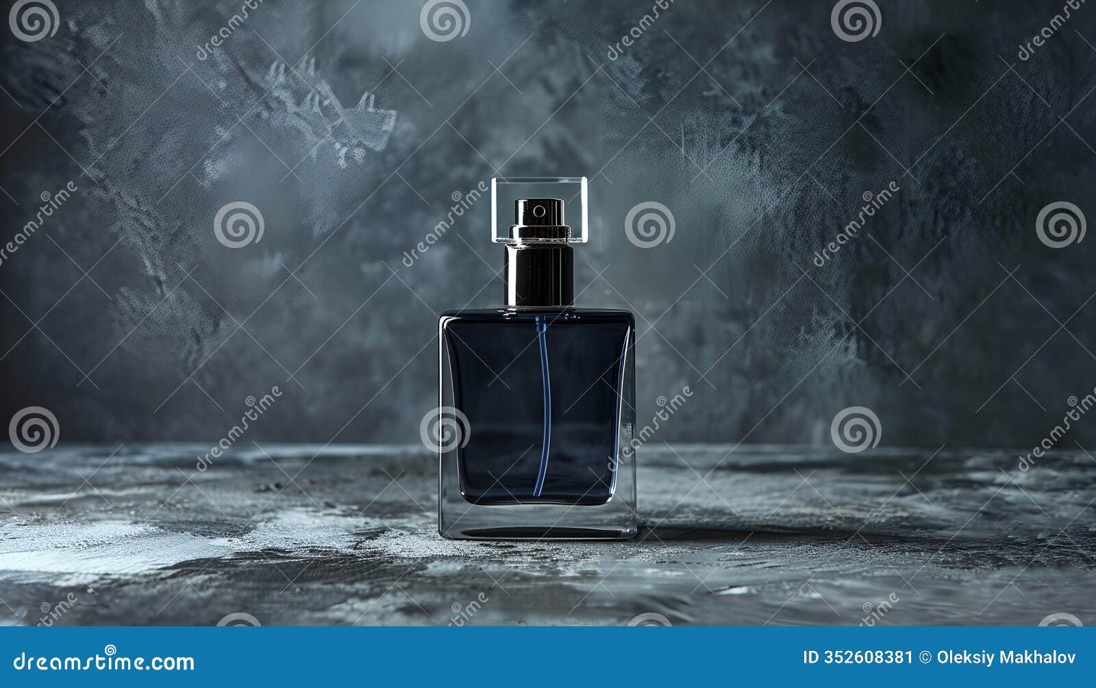 Luxury Men Perfume in Bottle on Grey Table Against Dark Background ...