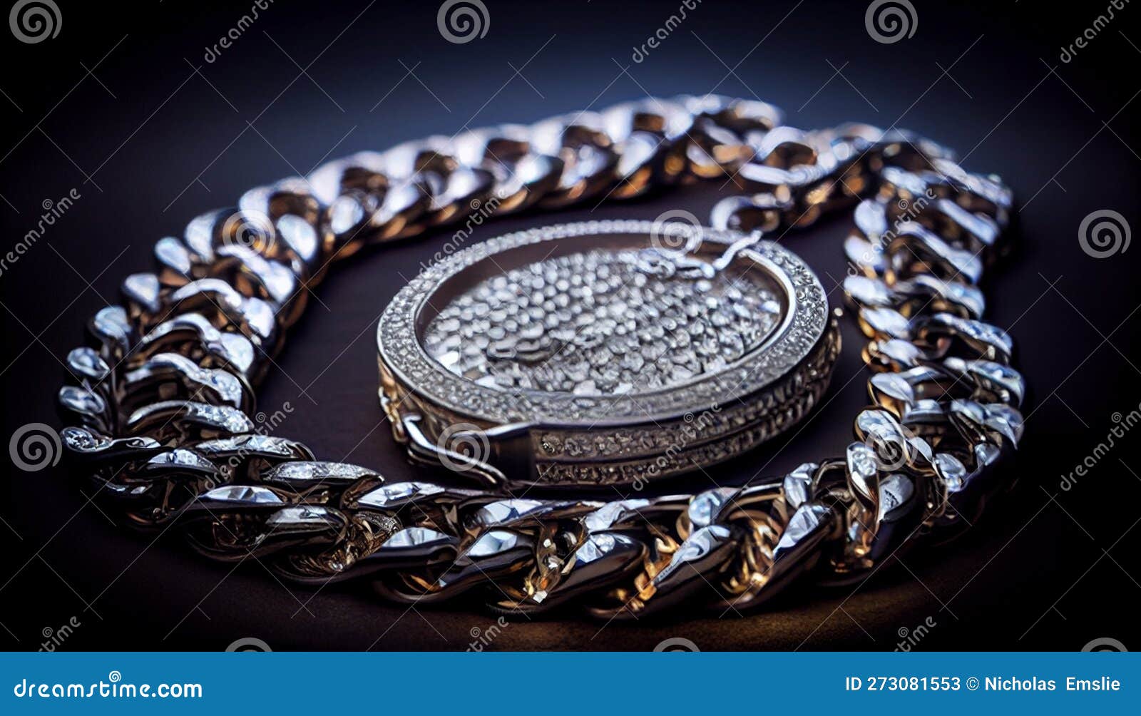 Luxury Men s Diamond Chain stock illustration. Illustration of luxury ...