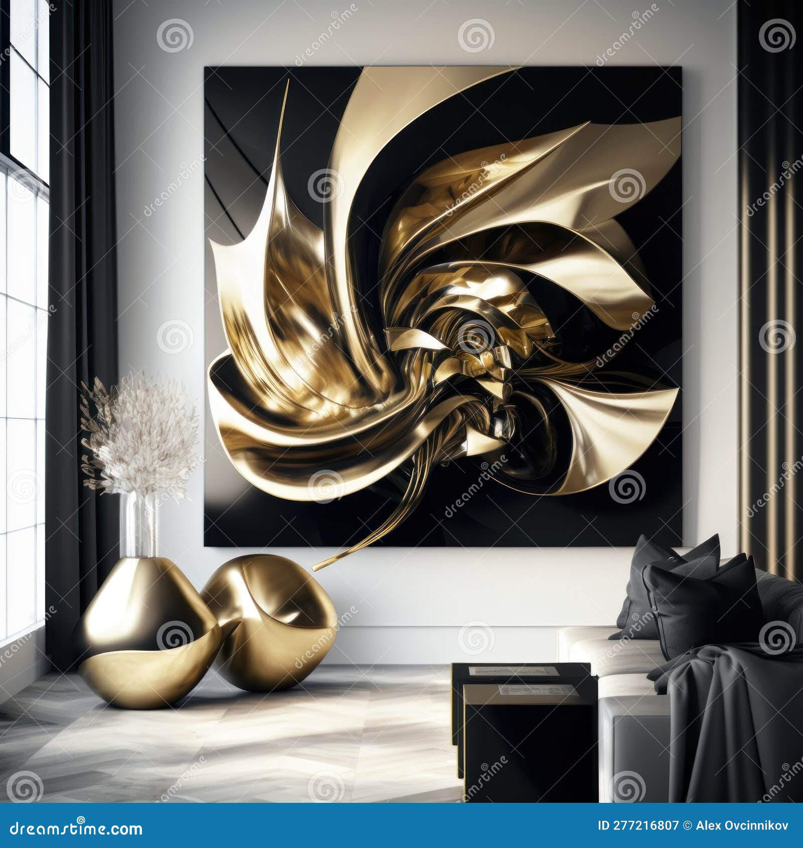 Luxury Modern Art for High-End Interiors. Stock Illustration ...