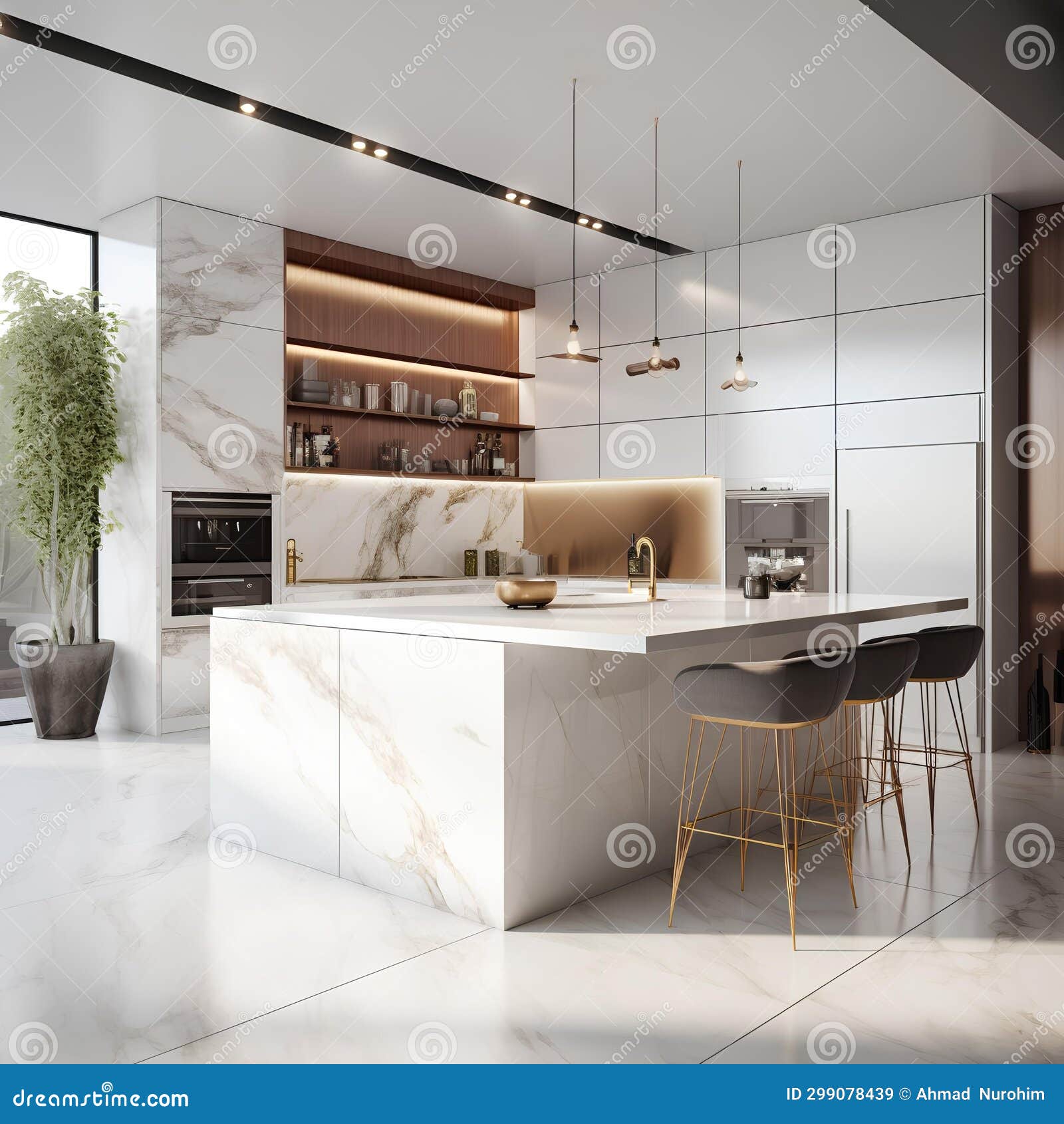 Luxury Modern Kitchen Concept Stock Image - Image of interior, industry ...