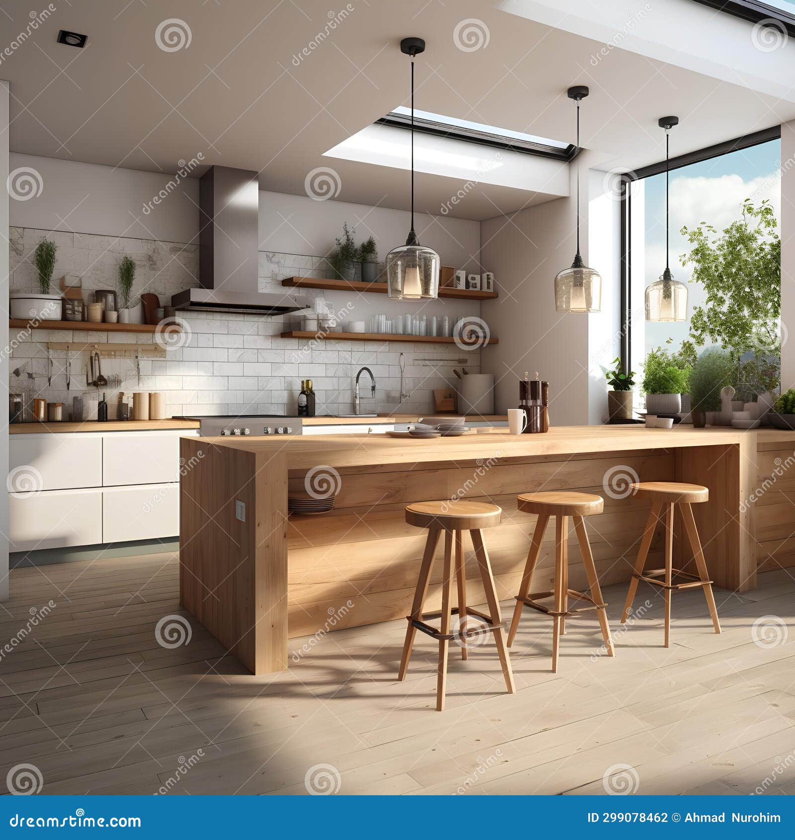Luxury Modern Kitchen Concept Stock Photo - Image of cooking, apartment ...