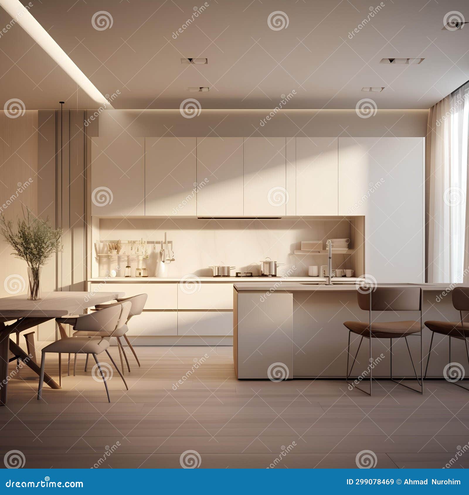 Luxury Modern Kitchen Concept Stock Image - Image of home, floor: 299078469
