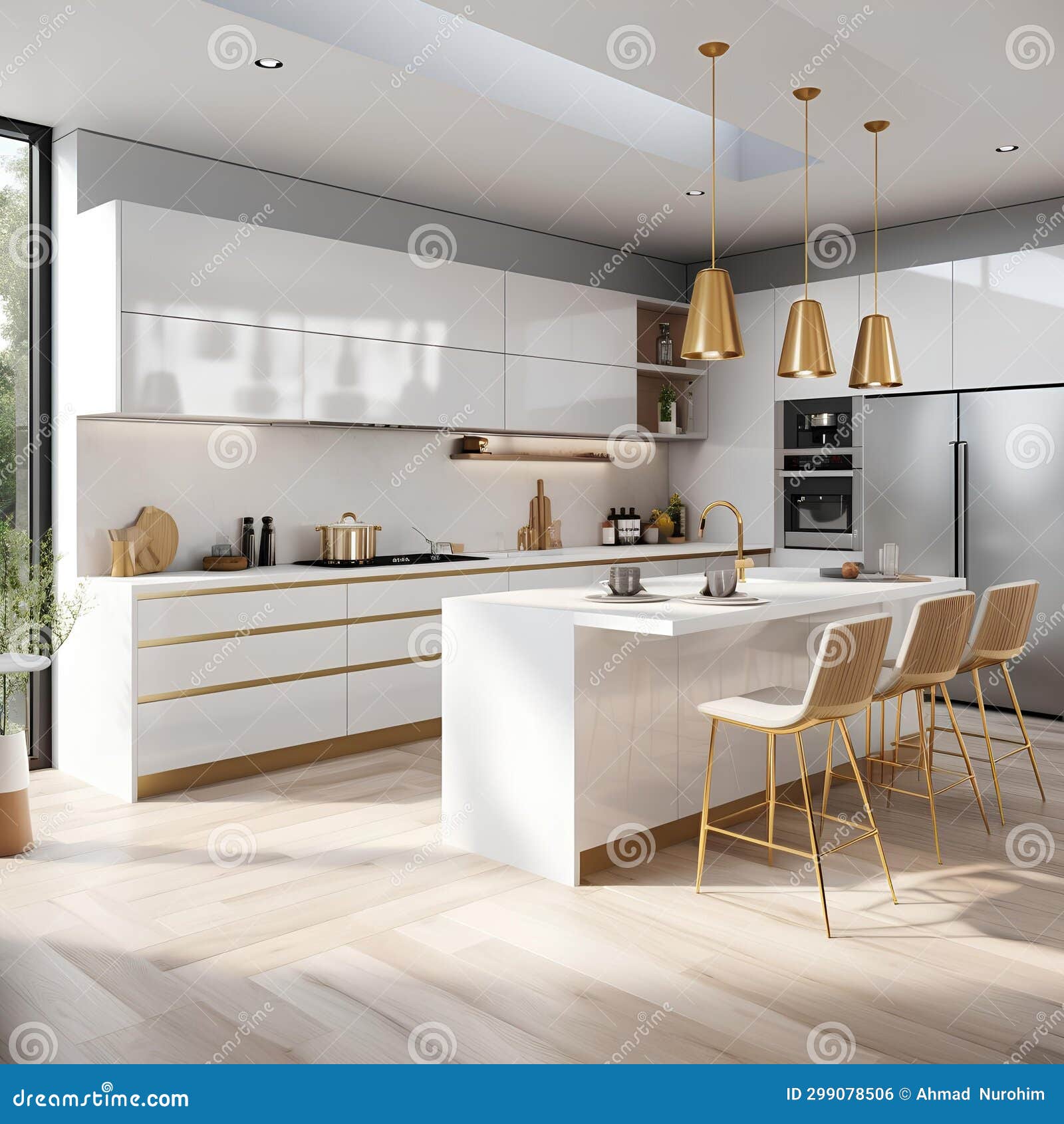 Luxury Modern Kitchen Concept Stock Photo - Image of granite, home ...