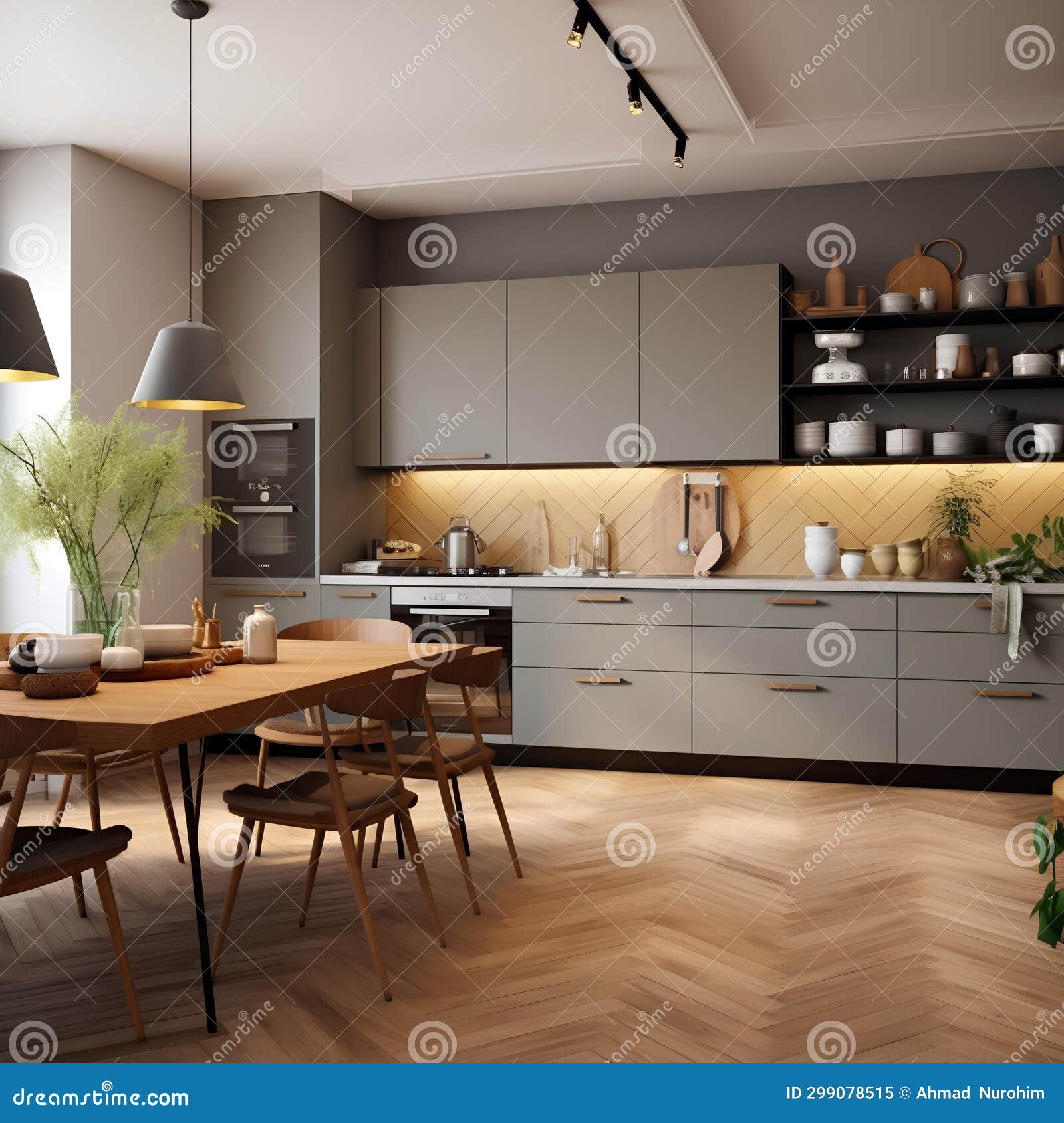 Luxury Modern Kitchen Concept Stock Image - Image of design, home ...