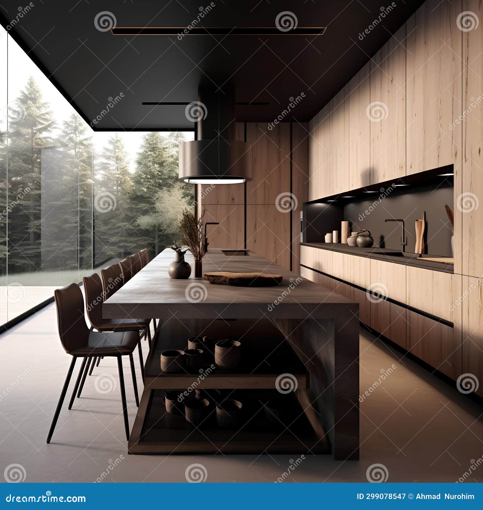 Luxury Modern Kitchen Concept Stock Image - Image of indoors, cabinet ...