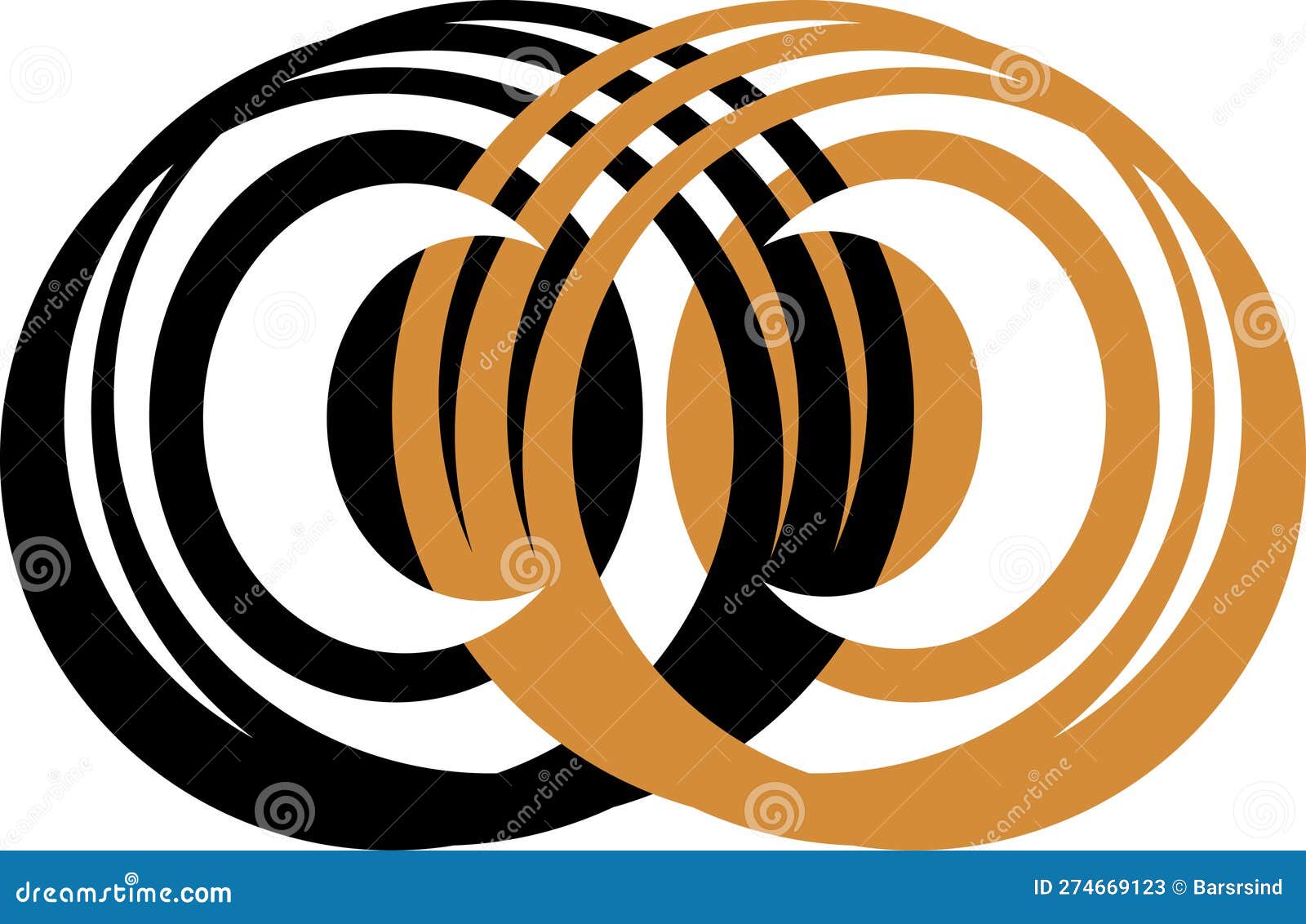 Luxury Moon Unity Symbol. Crescents Single Whole Stock Illustration ...