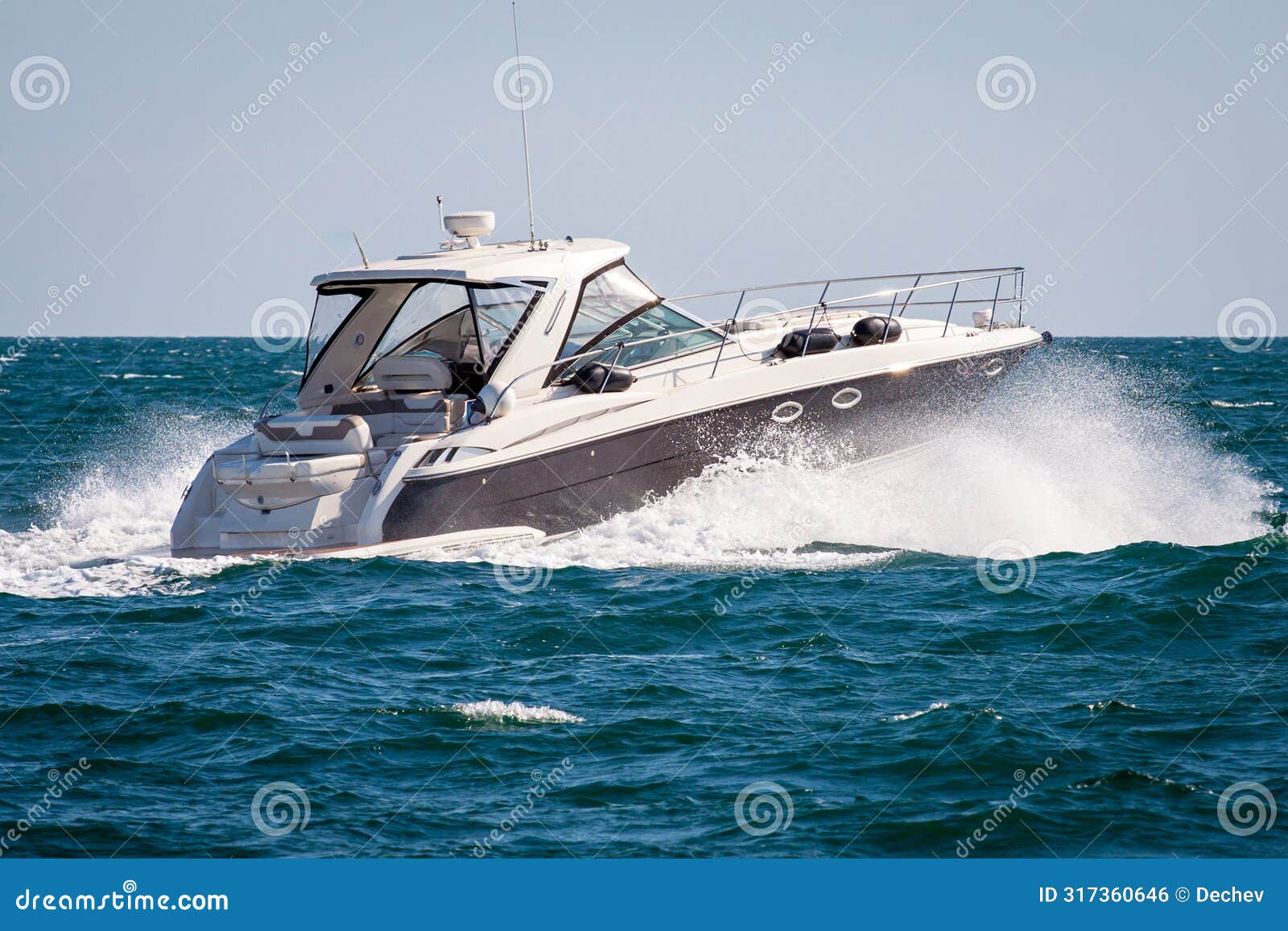 Luxury Motor Boat. Speed Motor Boat, Yacht Stock Photo - Image of ...