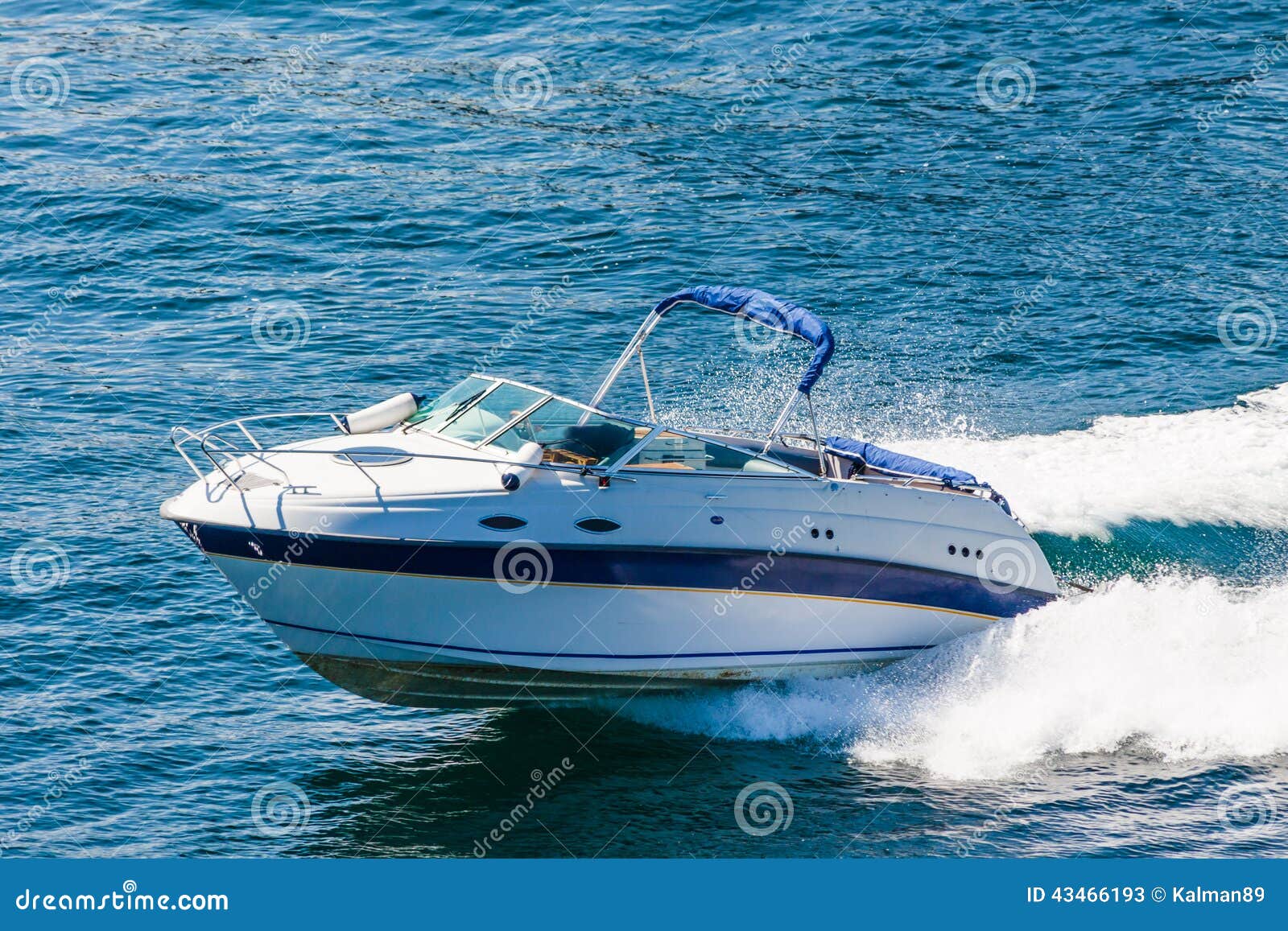 Luxury Motorboat Fast Going Stock Image - Image of transportation ...