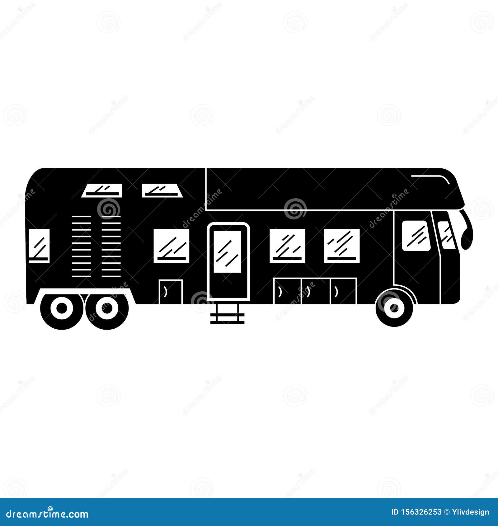 Luxury Motorhome Icon, Simple Style Stock Vector - Illustration of ...