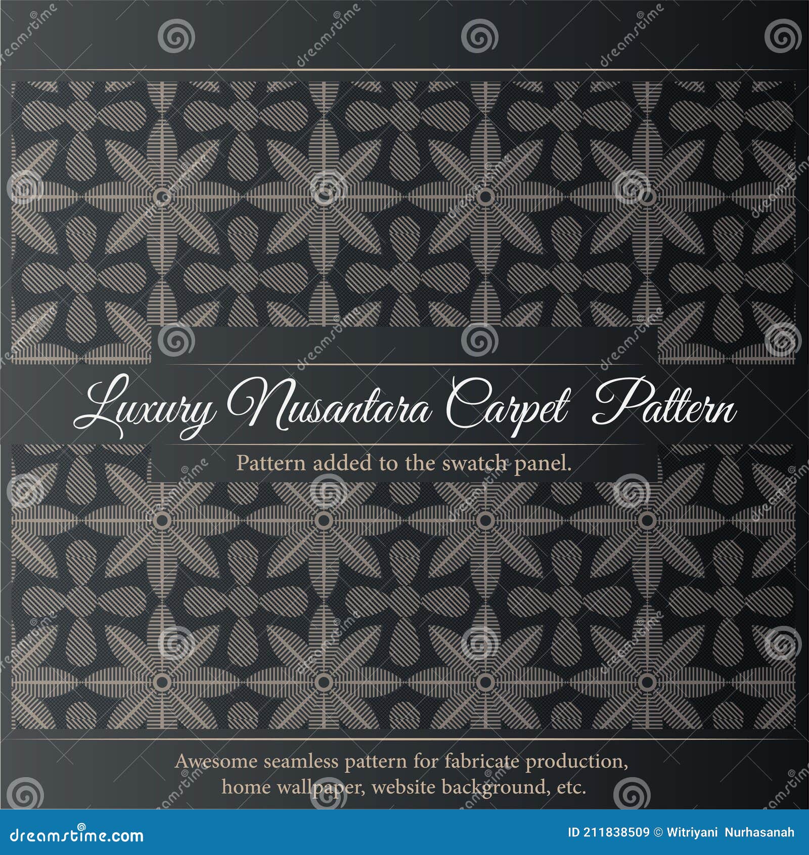 Luxury Nusantara Carpet Pattern. Seamless Fabric Texture Print Stock ...