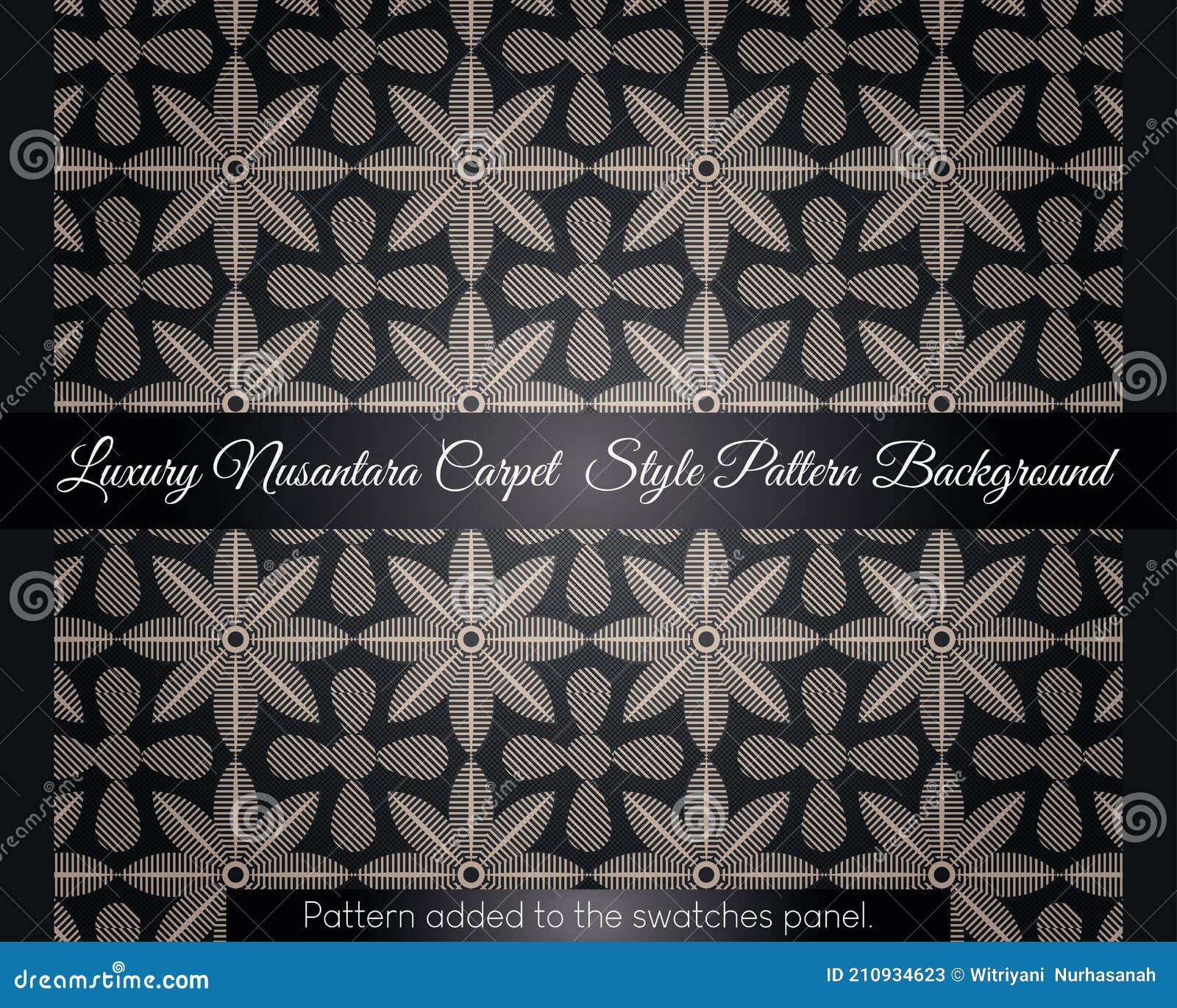 Luxury Nusantara Carpet Style Pattern Background Stock Vector ...