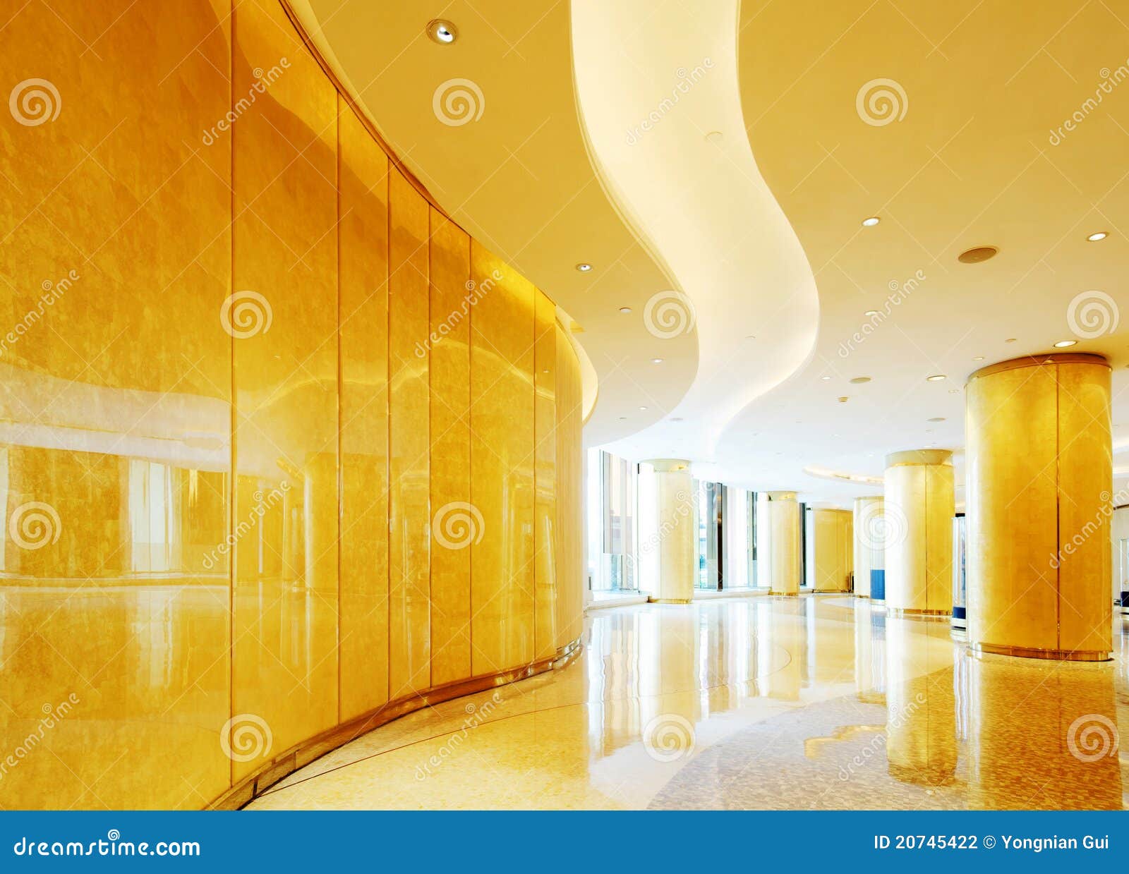 Luxury Orange Hall stock photo. Image of corridor, decoration - 20745422