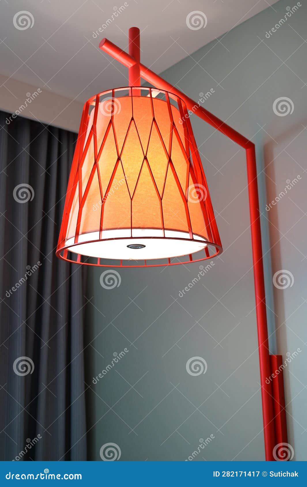 Luxury Orange Lamp in the Room, Interior Design Stock Image - Image of ...