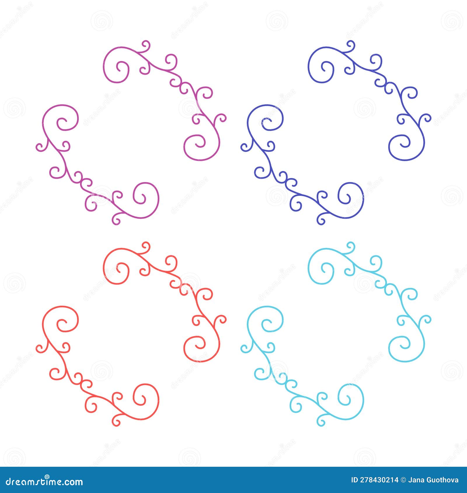 Luxury Ornamental Corner Design Elements Stock Vector - Illustration of ...