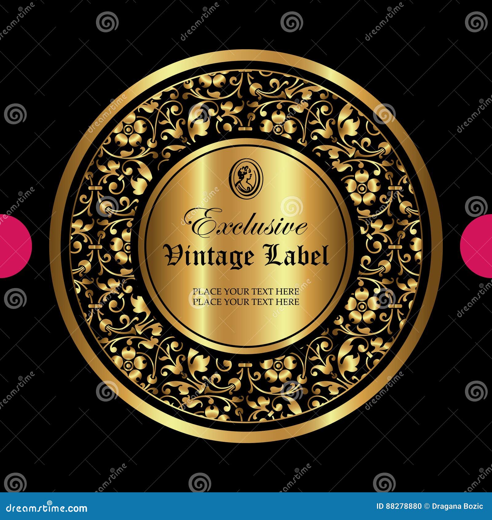 Luxury Ornamental Gold Label - Vector Design Stock Vector ...