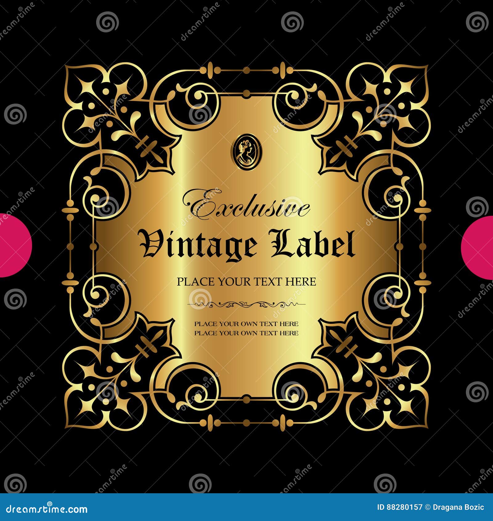 Luxury Ornamental Gold Label - Vector Design Stock Vector ...