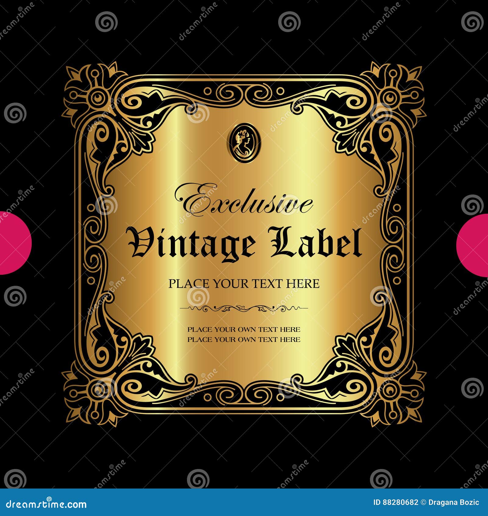 Luxury Ornamental Gold Label - Vector Design Stock Vector ...