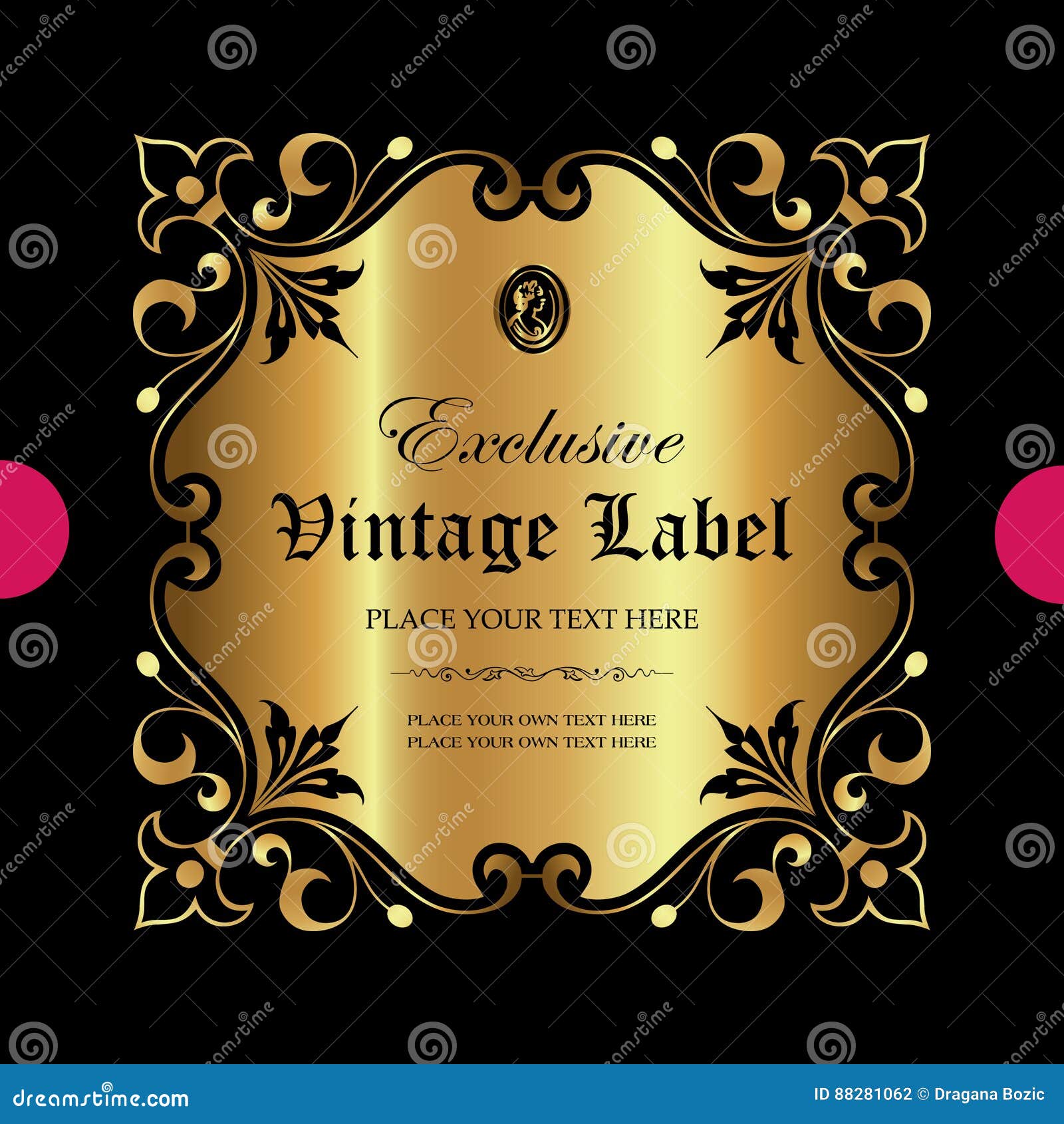 Luxury Ornamental Gold Label - Vector Design Stock Vector ...