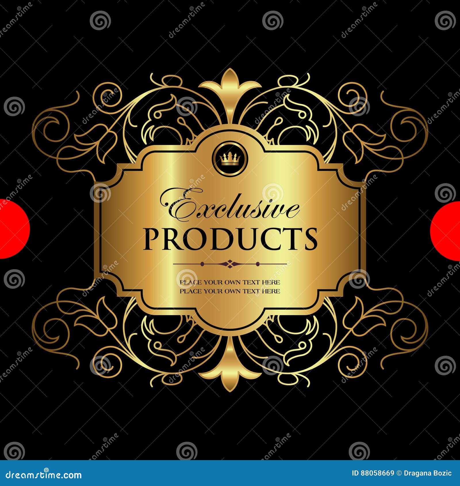 Luxury Ornamental Gold Label - Vector Design Stock Vector ...
