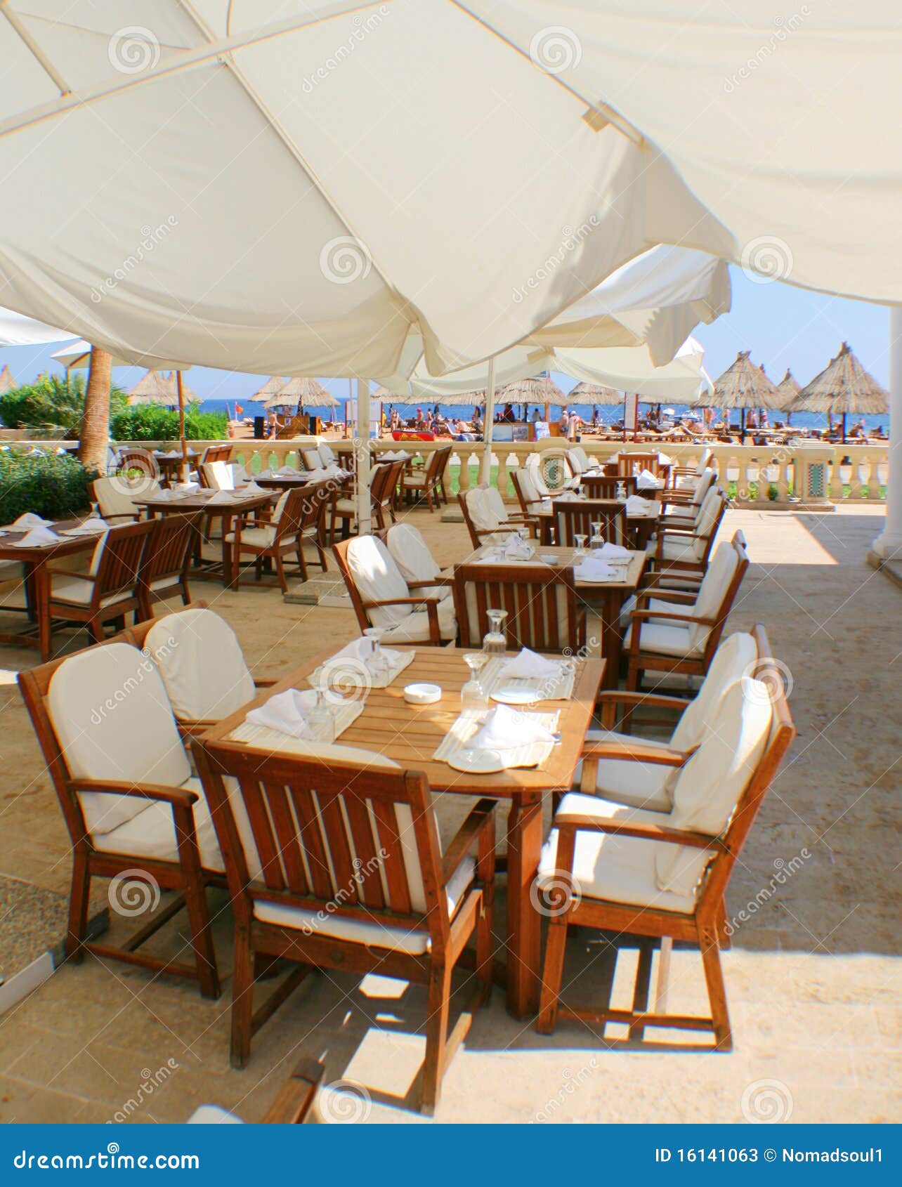 Luxury outdoor restaurant stock image. Image of lunch - 16141063