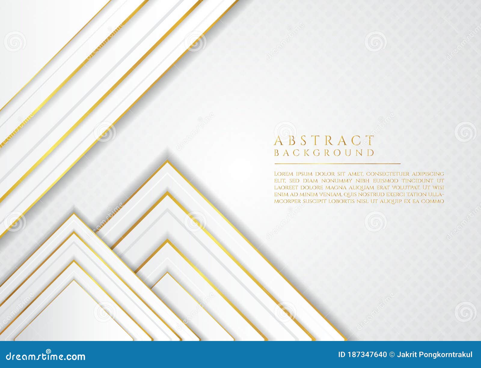 Luxury Overlap Square Shape Design Gold Metallic and White Background ...