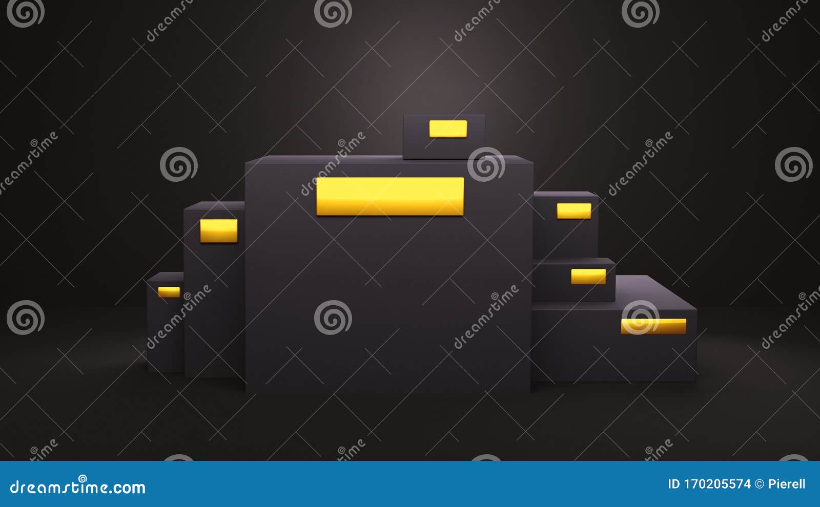 Luxury Packaging with a Blue Metallic Form Stock Illustration ...