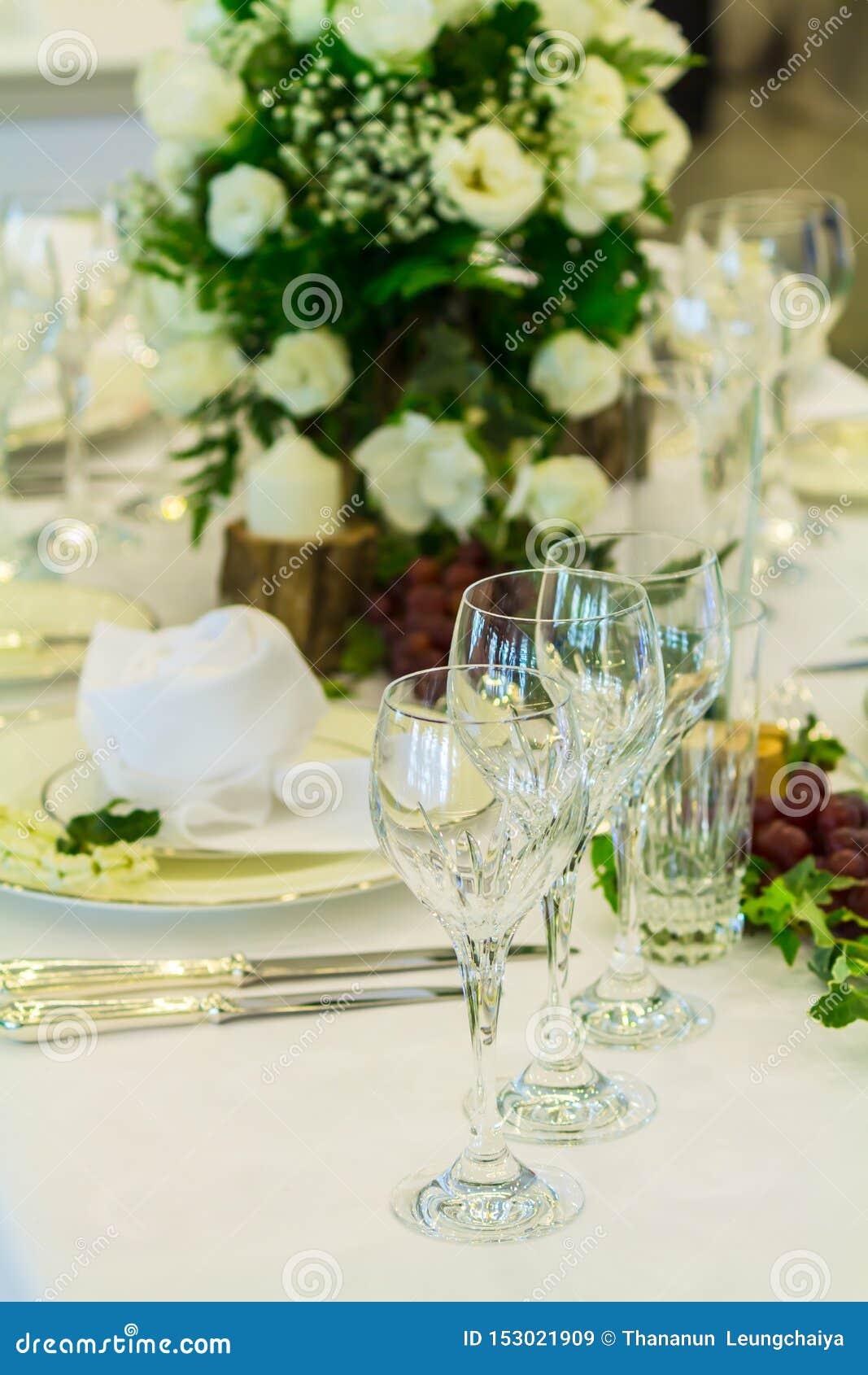 Luxury Party Dinner Table Setting Concept Stock Image - Image of ...