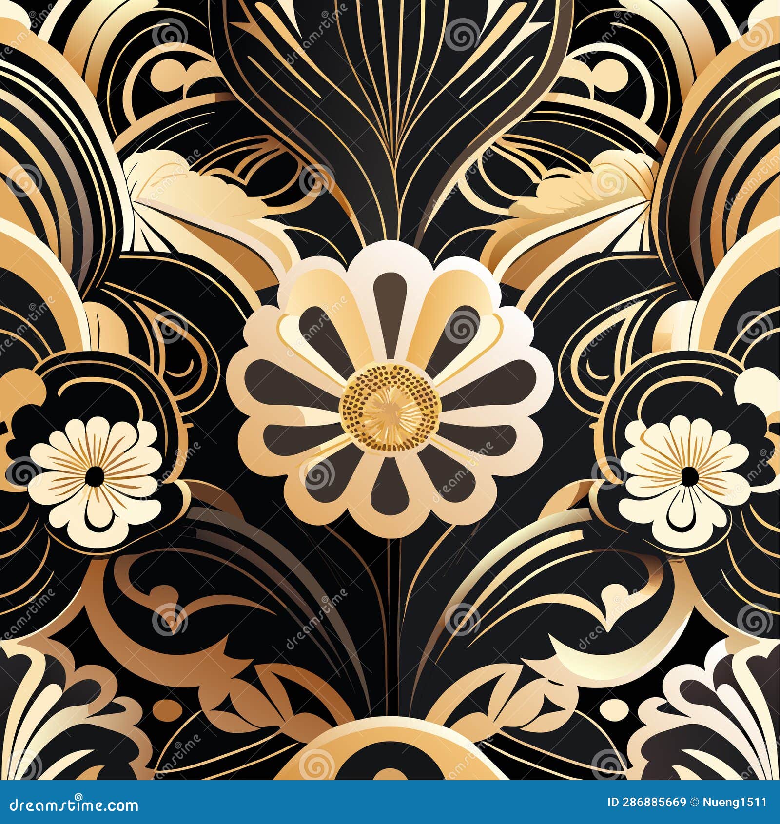 Luxury Pattern Arts Design-seamless Mono Tone_05 Stock Vector ...