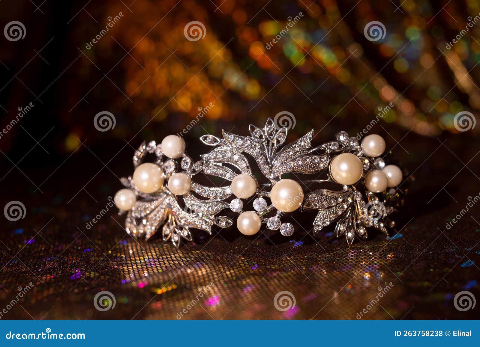 Luxury Pearl Accessory on Sparkle Background. Accessory Stock Photo ...