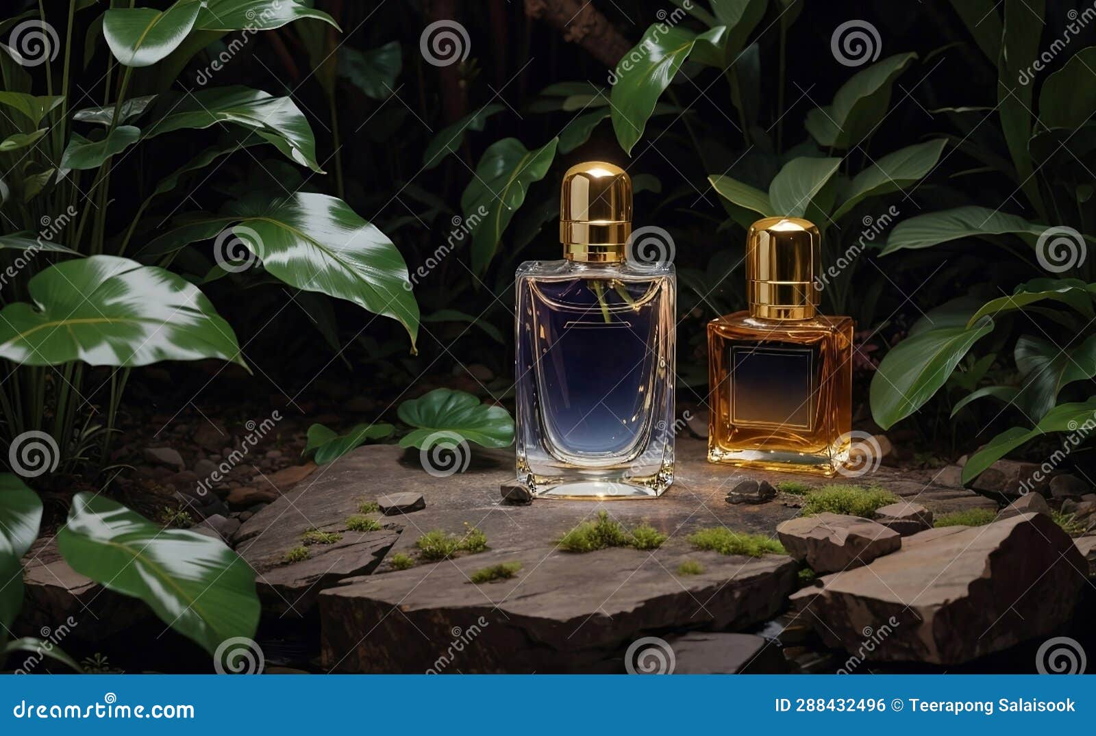 A Luxury Perfume Bottle with Beautiful Nature Background Stock ...